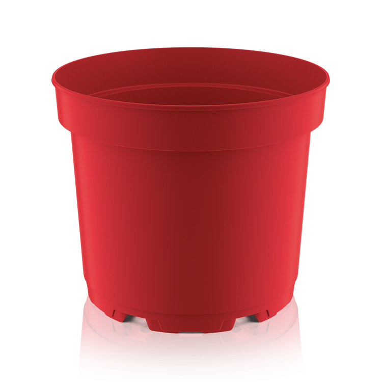 26cm Round plant pot - Red — Plant Pots Direct