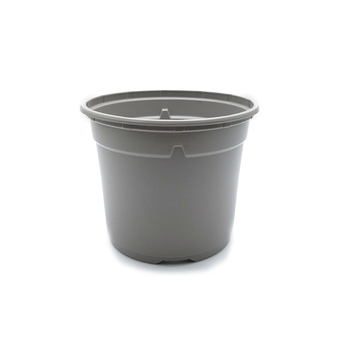 10.5cm High Duo Round Plant Pot - Taupe - Soparco 4437 — Plant Pots Direct