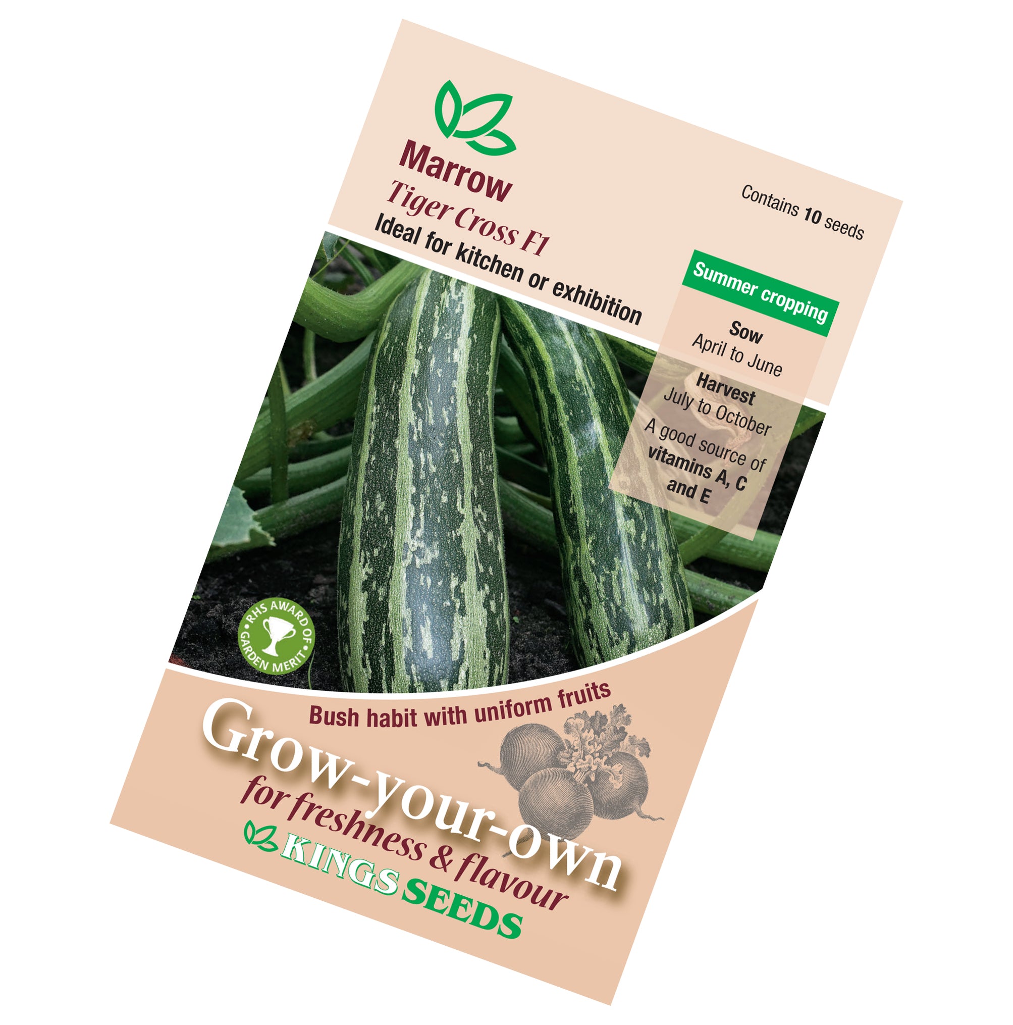 Marrow Tiger Cross F1 Seeds — Plant Pots Direct